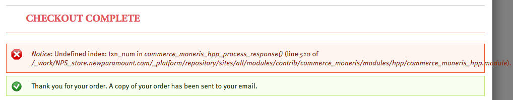 Undefined Index txn_num With Testing on CAN [#2532522] | Drupal.org