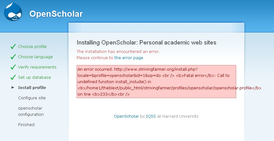 installation error [#894280] | Drupal.org