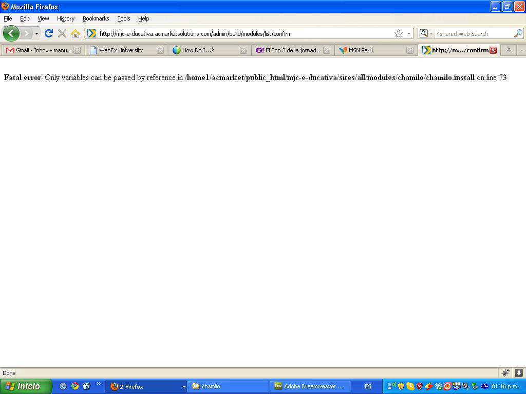 Error installing this module [#911502] | Drupal.org