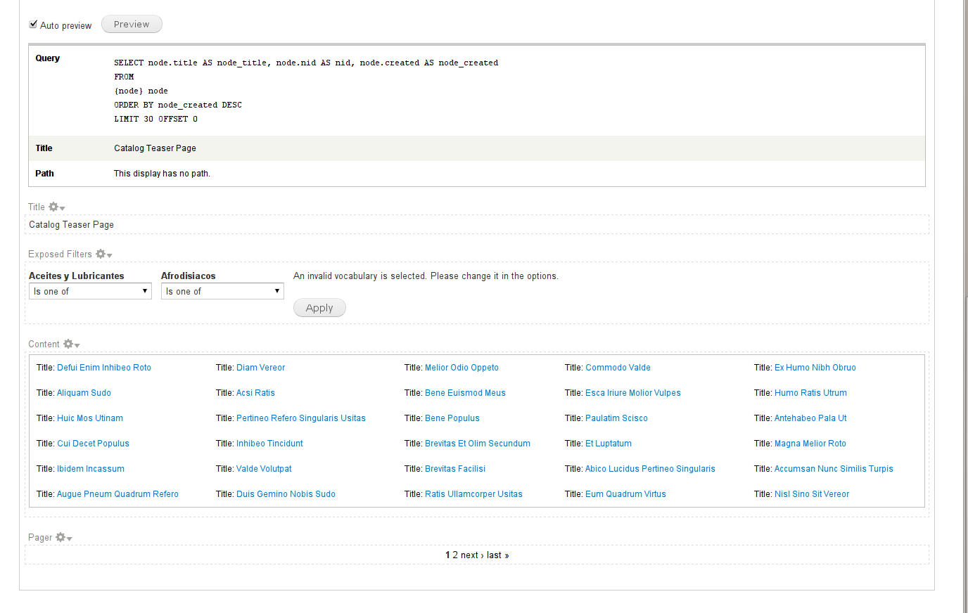 Taxonomy Exposed Filters with AND/OR = SQLSTATE[42000] [#1102374] | Drupal.org