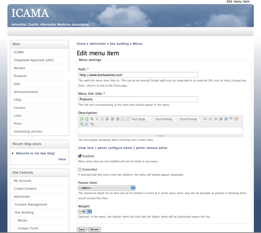 Menu Item as external link with module [#225115] | Drupal.org