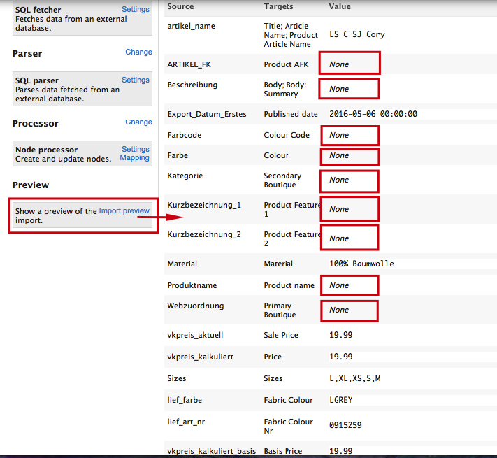 Feeds Import shows data in preview but fails to import [#2721127] | Drupal.org