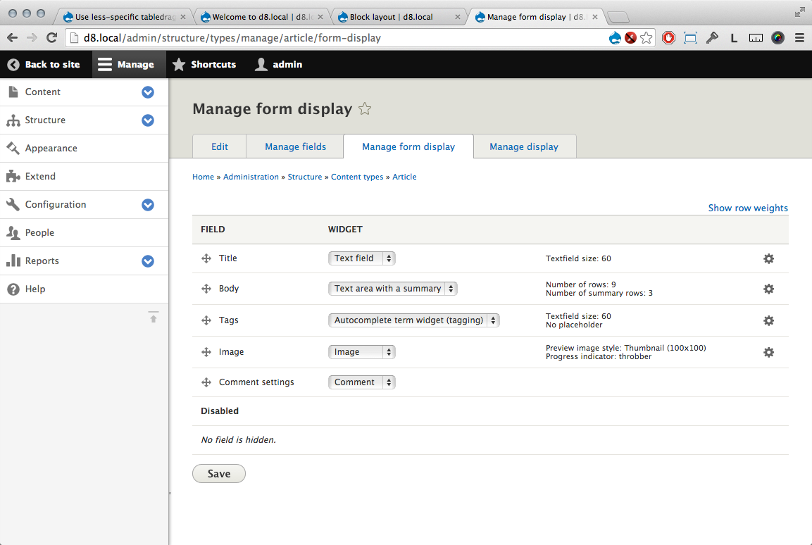 Use less-specific tabledrag selectors [#1662954] | Drupal.org