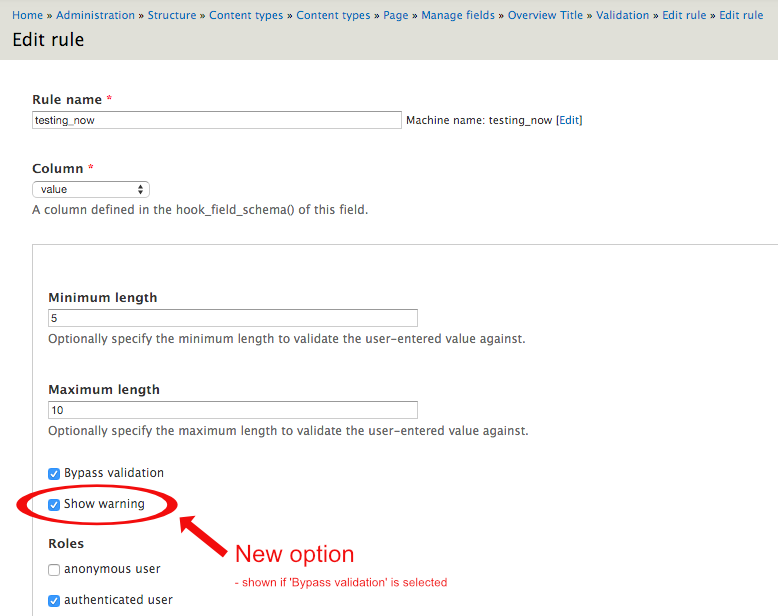 Provide method to add warning only, allowing form submission [#2664510 ...
