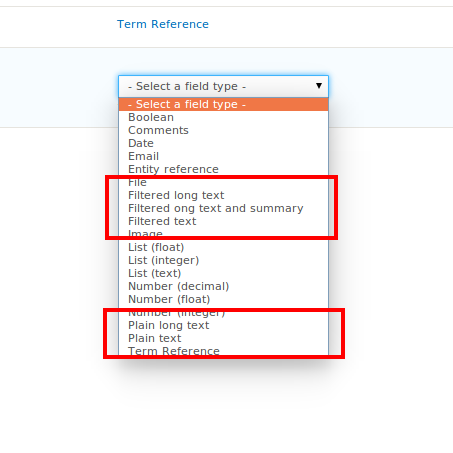 Remove text_processing option from text fields, expose existing string ...