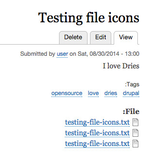Use CSS for file icons in file fields [#2236855] | Drupal.org