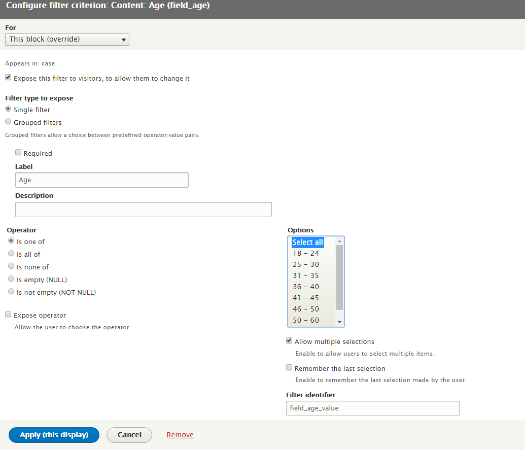 Exposed filter doesn't show 'all' by default [#2798375] | Drupal.org