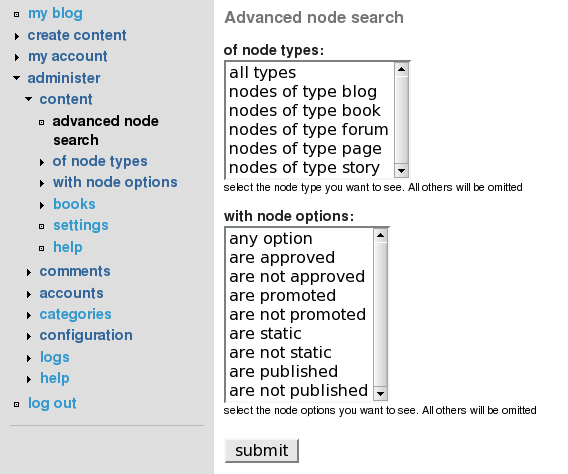 content filter options using menu() [#7766] | Drupal.org