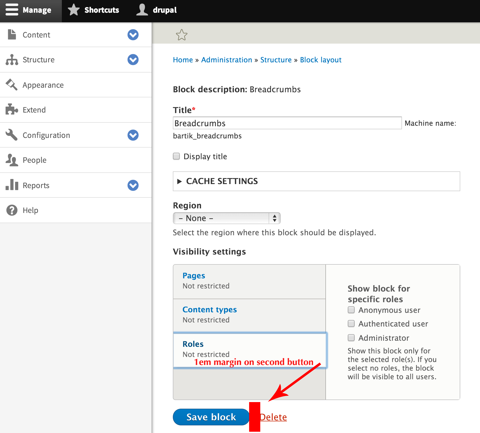 Button spacing CSS is too fragile [#2160621] | Drupal.org