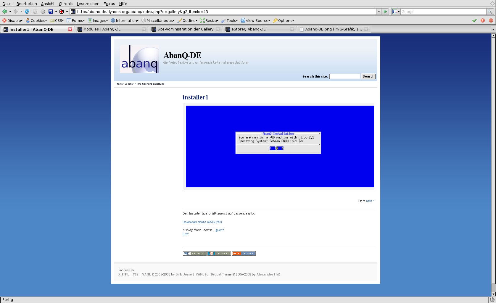 navigation blocks and primary links disappear in gallery [#229084] | Drupal.org