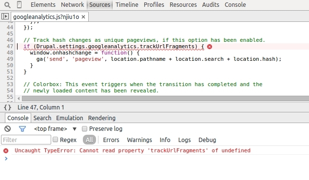 Uncaught TypeError: Cannot read property 'trackUrlFragments' of ...