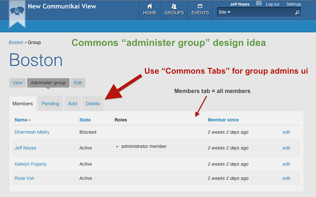 simplify the user interface for group admins [#2157721] | Drupal.org