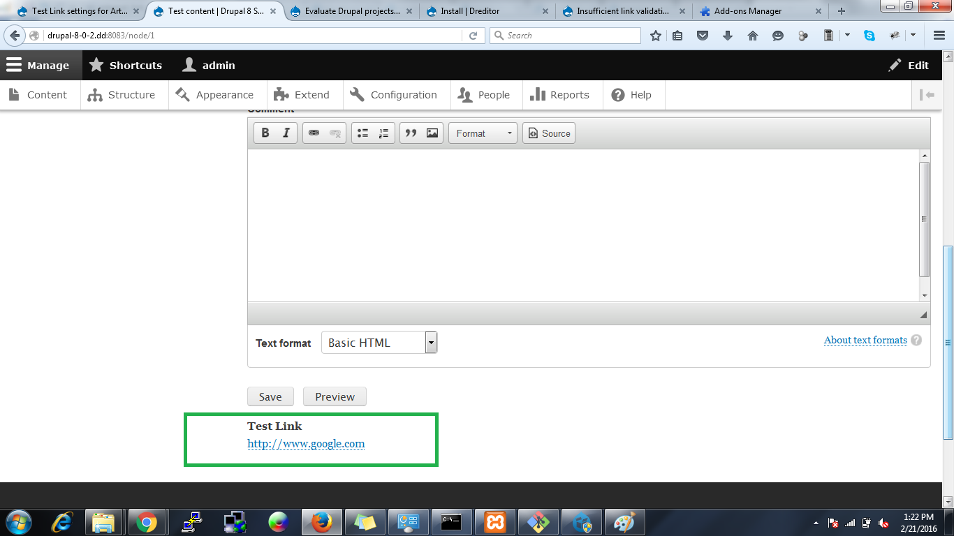 Insufficient link validation for external URLs in link widget [#2652236 ...