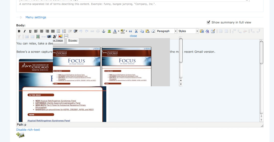 Image Upload dialog box a little messed up in Safari 4.x [#799206] | Drupal.org