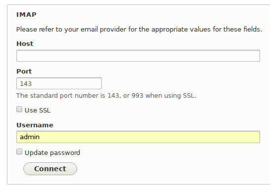 IMAP test connection button [#2405045] | Drupal.org