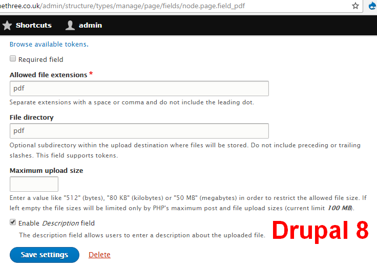 File field - can't see "Allow users to select files from IMCE File Browser for this field ...