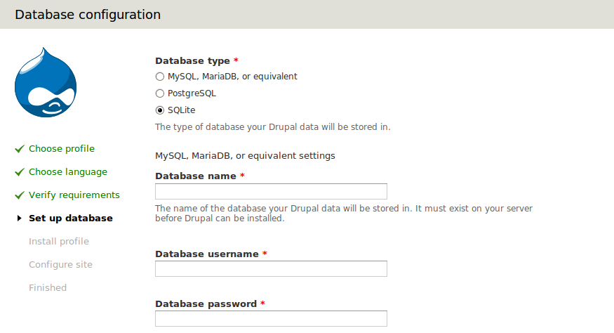 DB drivers need to be able to change the configure database form during install [#346494 ...