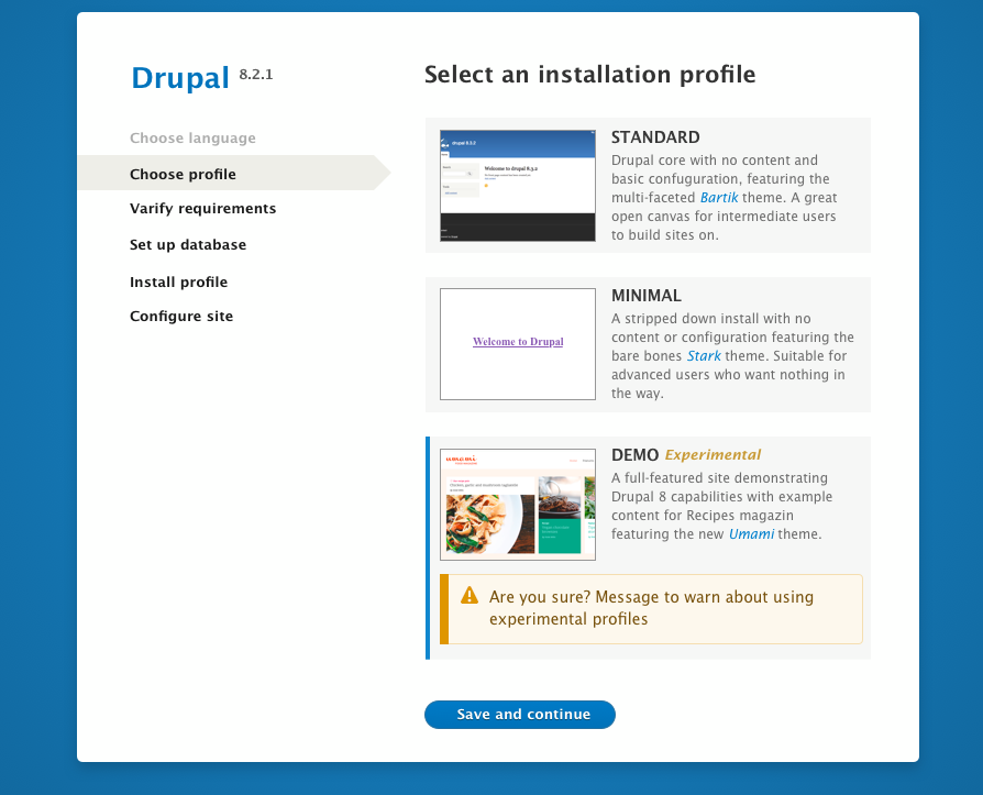 Redesign the 'install profile selection' installer screen to allow for ...