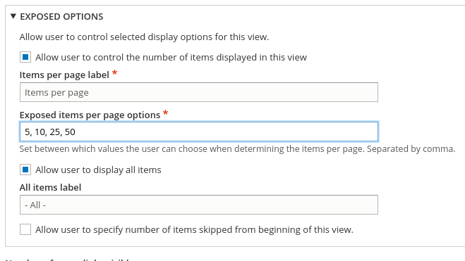 Pager option 'Items per page' with exposed value 0 should by default show 'All items' on view ...