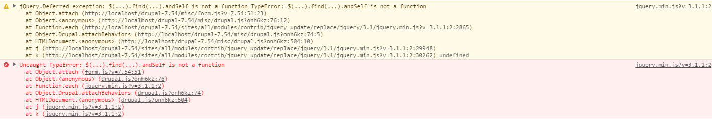 jQuery deprecated function andSelf. [#2864357] | Drupal.org