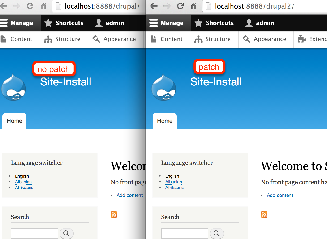Theme language switcher for seven theme [#1498880] | Drupal.org