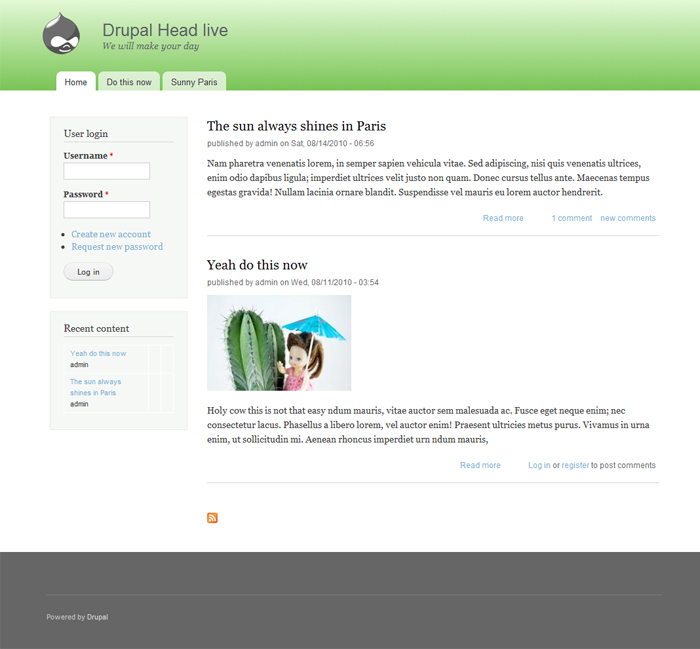 Add Green Color Scheme to Bartik [#883422] | Drupal.org