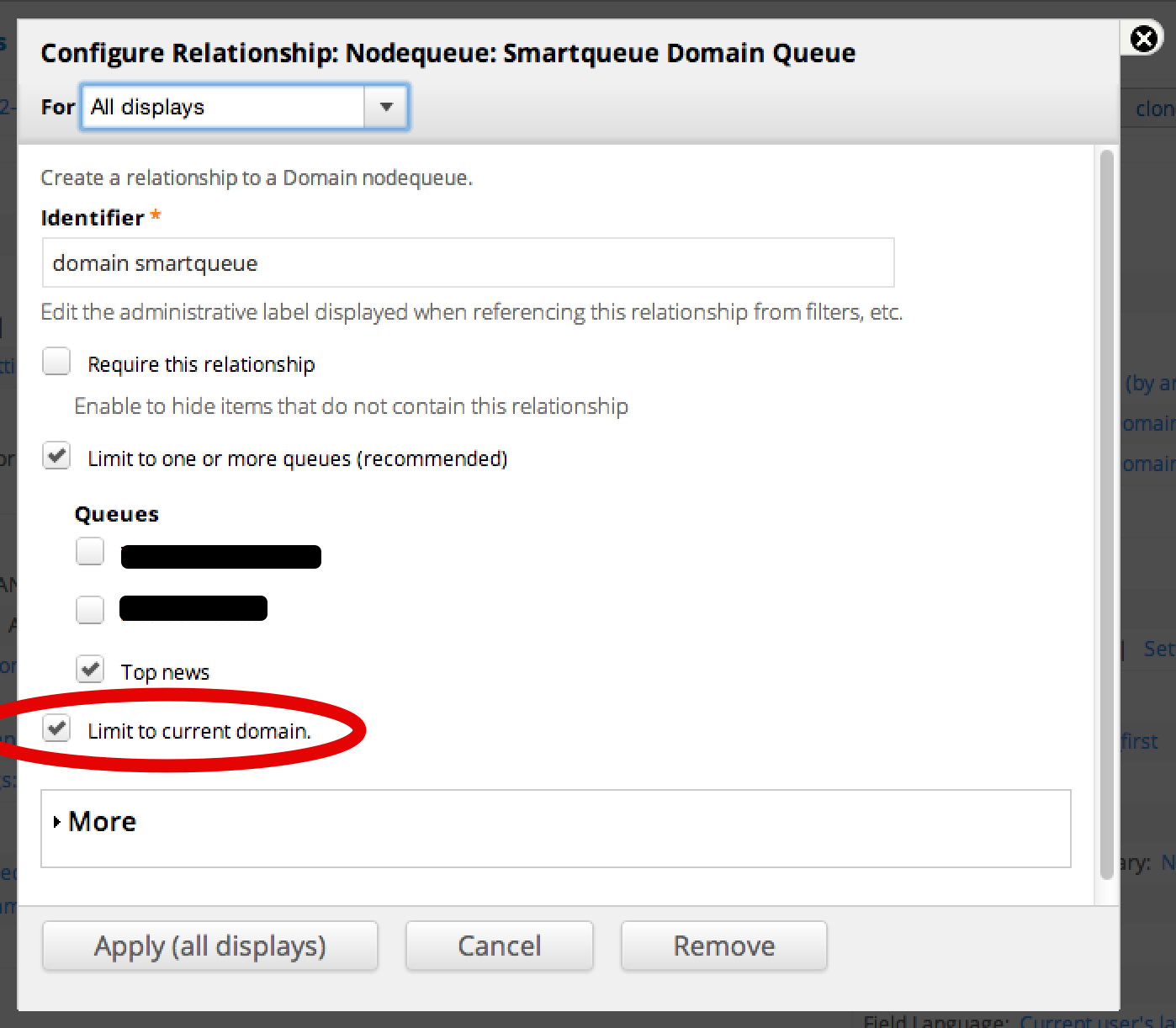 Ability to limit nodequeue relationship to current domain [#2296435] | Drupal.org