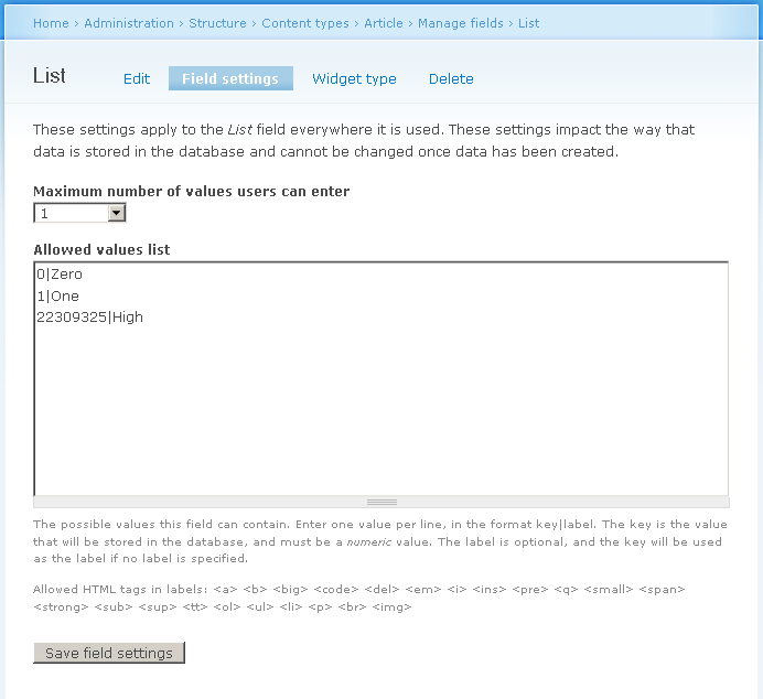 Adding new fields leads to a confusing "Field settings" form [#552604] | Drupal.org