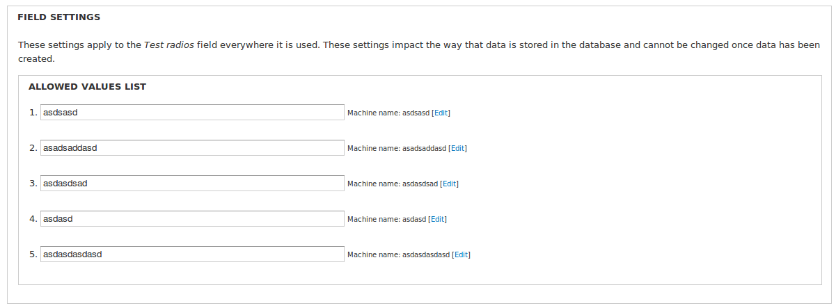 Changing allowed values in "List" fields [#932502] | Drupal.org