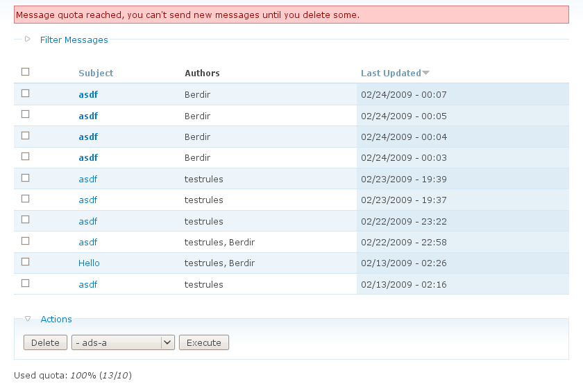 Message limits [#69856] | Drupal.org