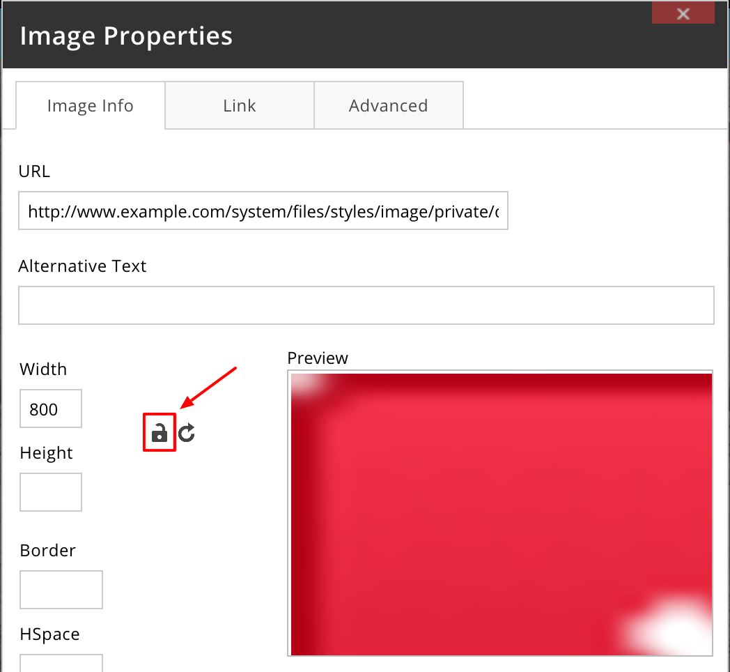 Calculate width/height when only 1 dimension is provided to fix lock ...
