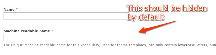 Node type field should be hidden by default [#549724] | Drupal.org