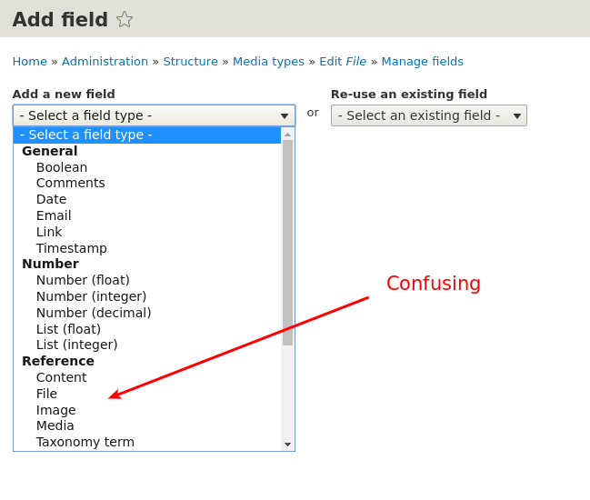 [META] Once media is enabled, having the File, Image and Media ...