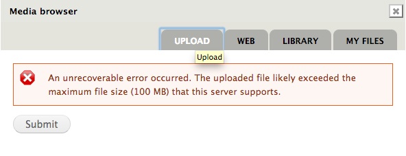 File size error on first upload after updating to 7.x-2.x-dev [#2284861] | Drupal.org