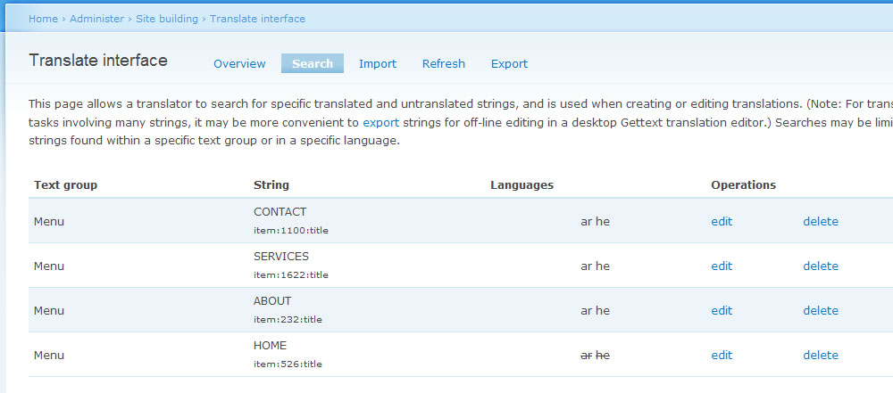 horizontal menu in primary link (after some actions with modules ...