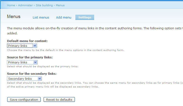 horizontal menu in primary link (after some actions with modules) [#370161] | Drupal.org