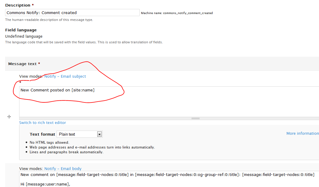 No email notification if subject exceed 46 characters: "Could not send message using Email to ...