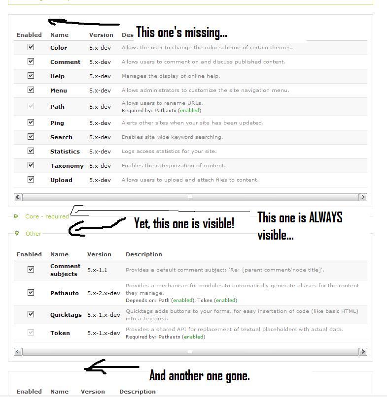 Collapsible fieldset legends disappearing [#146427] | Drupal.org