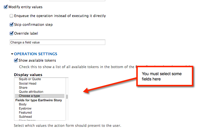 Modify entity values - VBO [#2339125] | Drupal.org