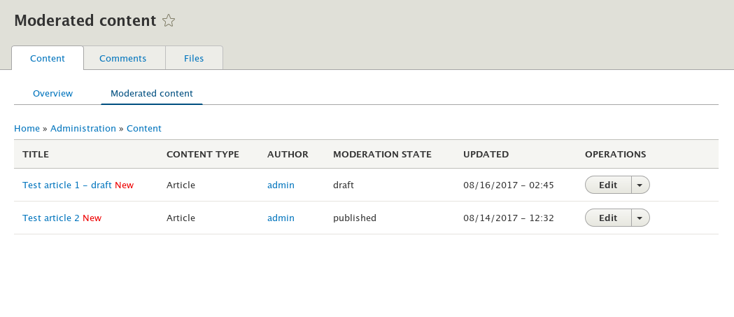 Provide a way for users to moderate content [#2902187] | Drupal.org