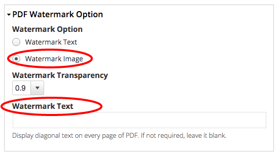 Conditional form elements for watermark options broken #states visible ...
