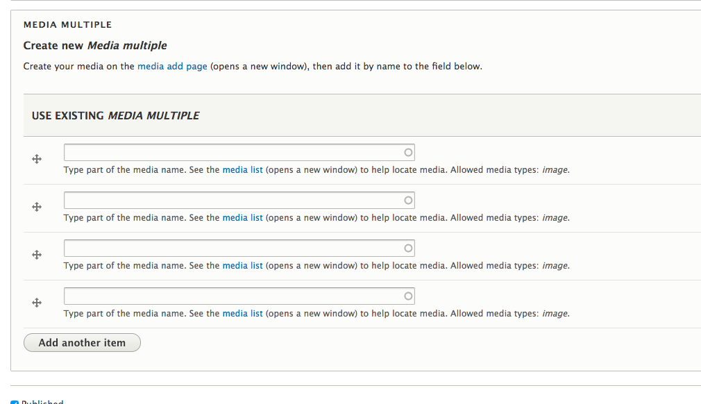At least inform content authors where they can list and add media ...