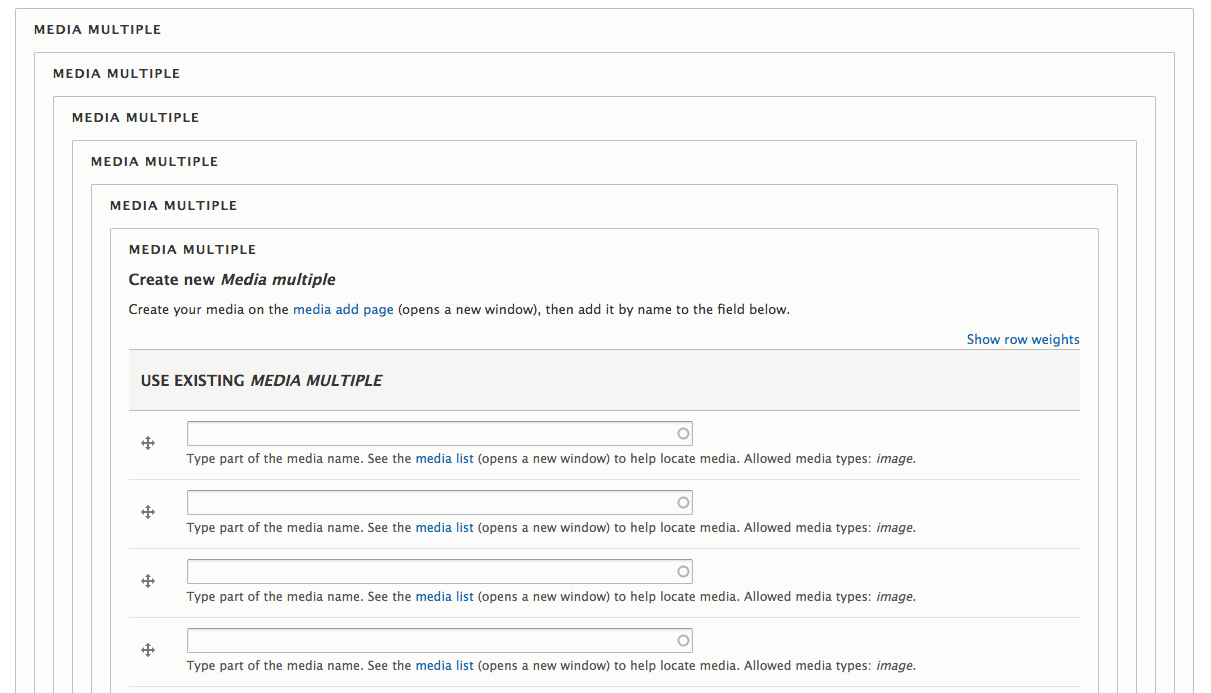 At least inform content authors where they can list and add media ...