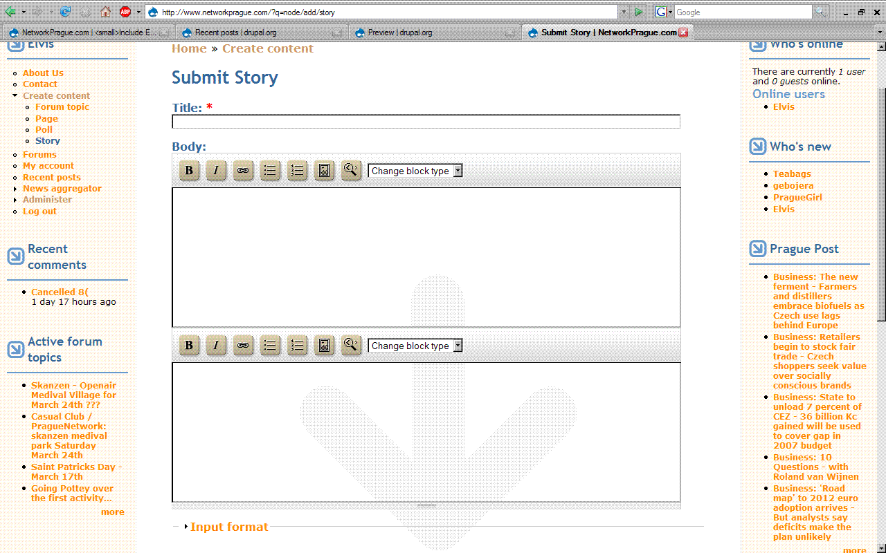 Create Content has two textarea boxes after widgEditor installation - FIXED [#130748] | Drupal.org