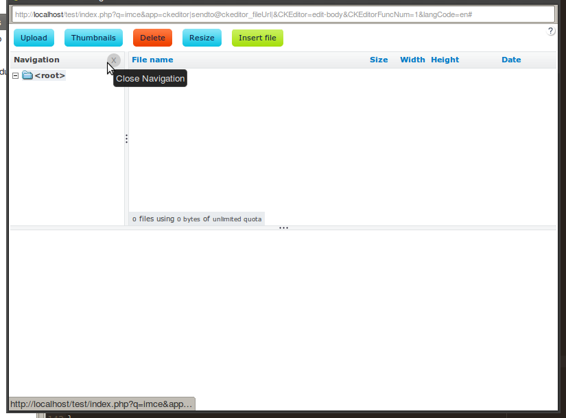 Directory Navigation Disappears [#833106] | Drupal.org