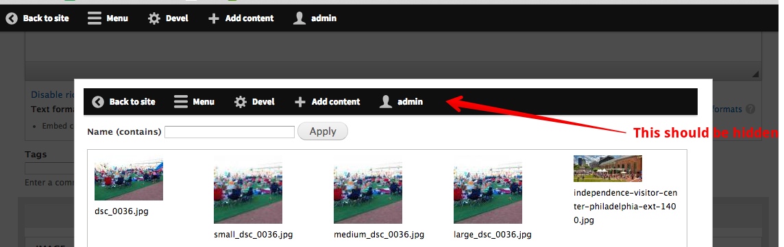Hide Navbar [#2486815] | Drupal.org