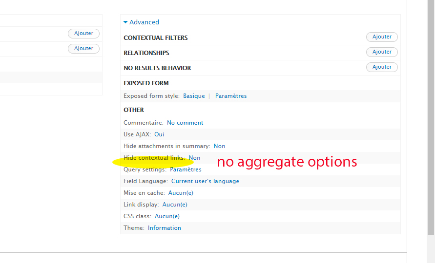 Custom query > no aggregation option [#2905386] | Drupal.org
