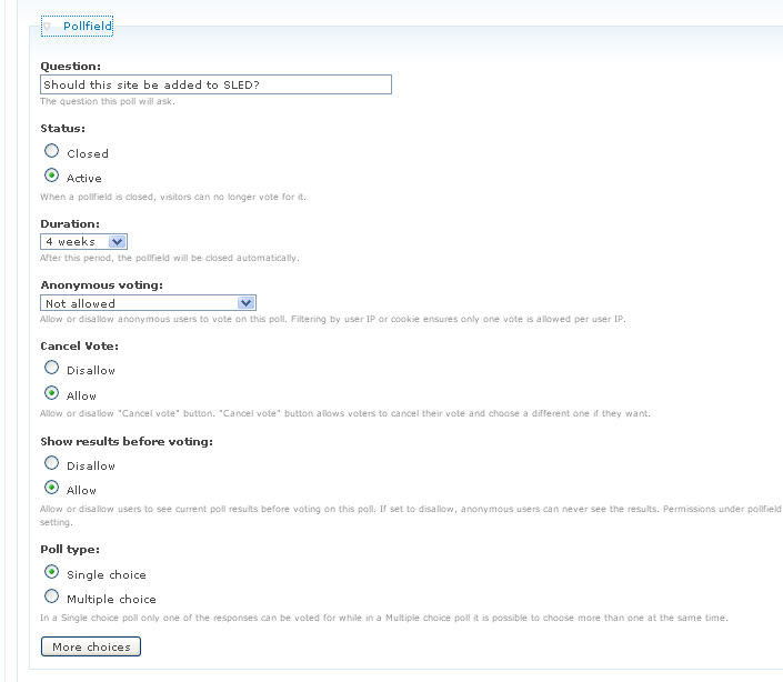 Poll choices not appearing [#729932] | Drupal.org