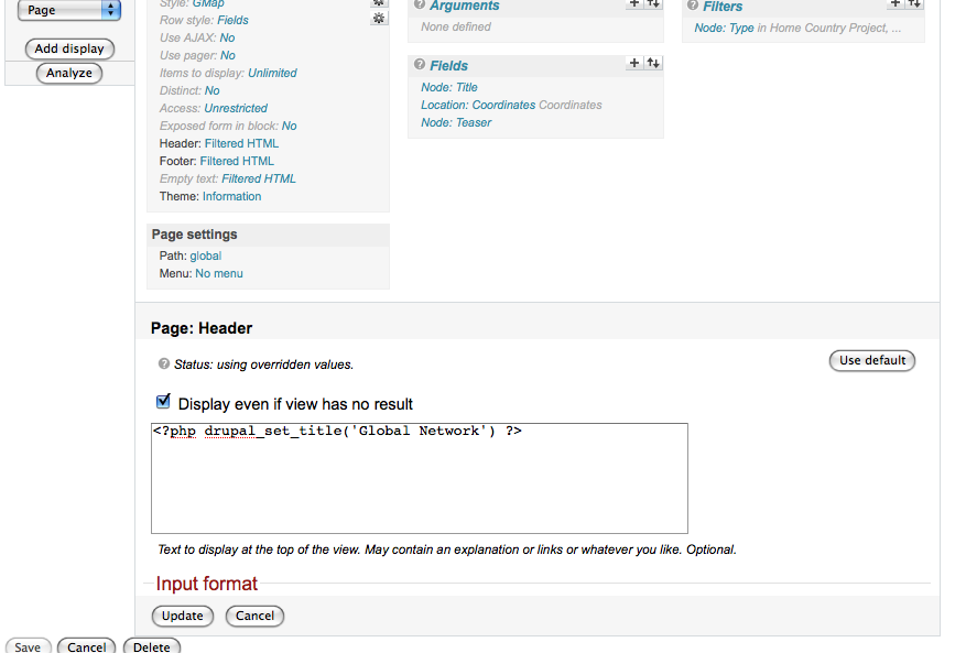 Changing input format for header content [#376392] | Drupal.org