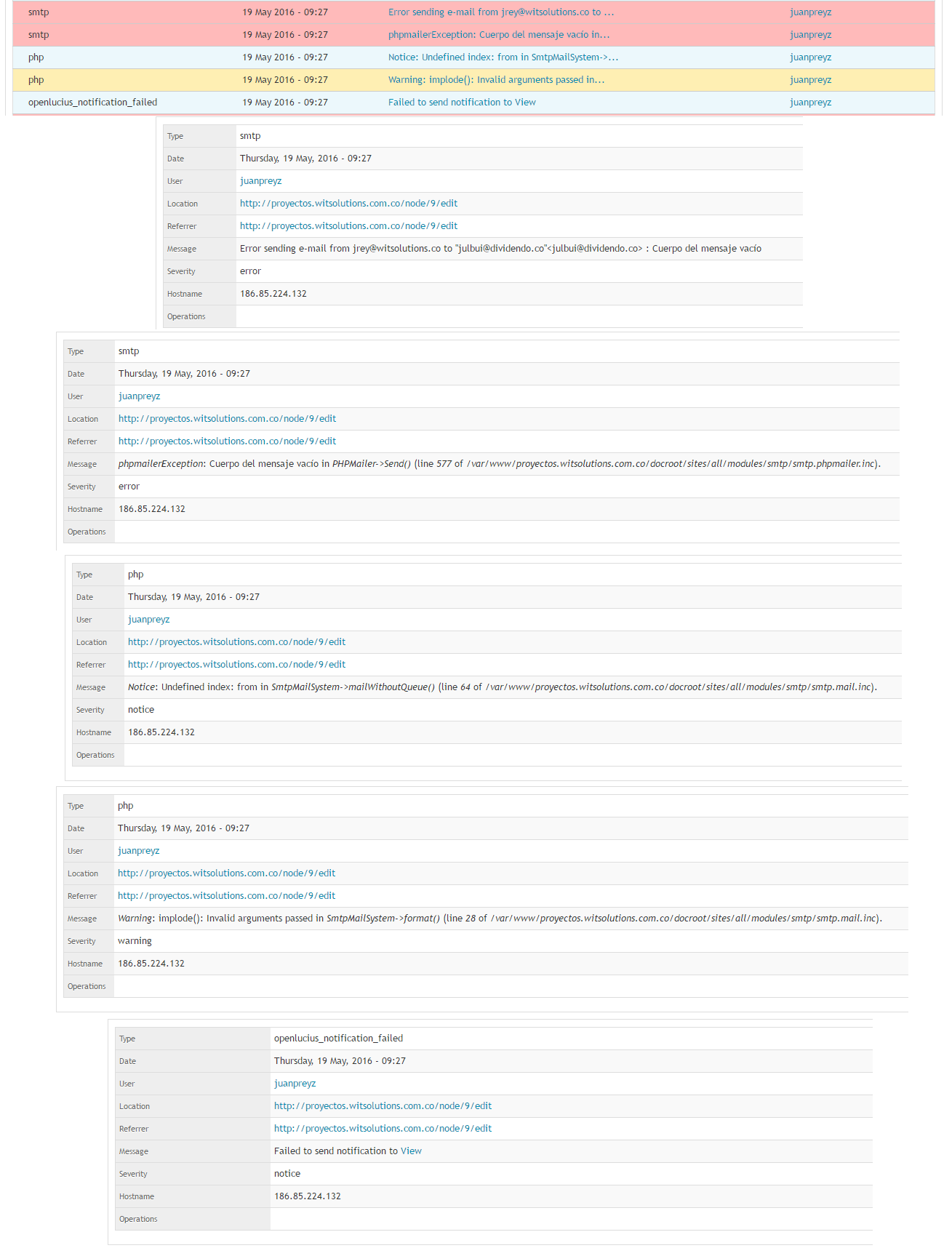 notification emails not being sent - notifications link to node/0 [#2651076] | Drupal.org